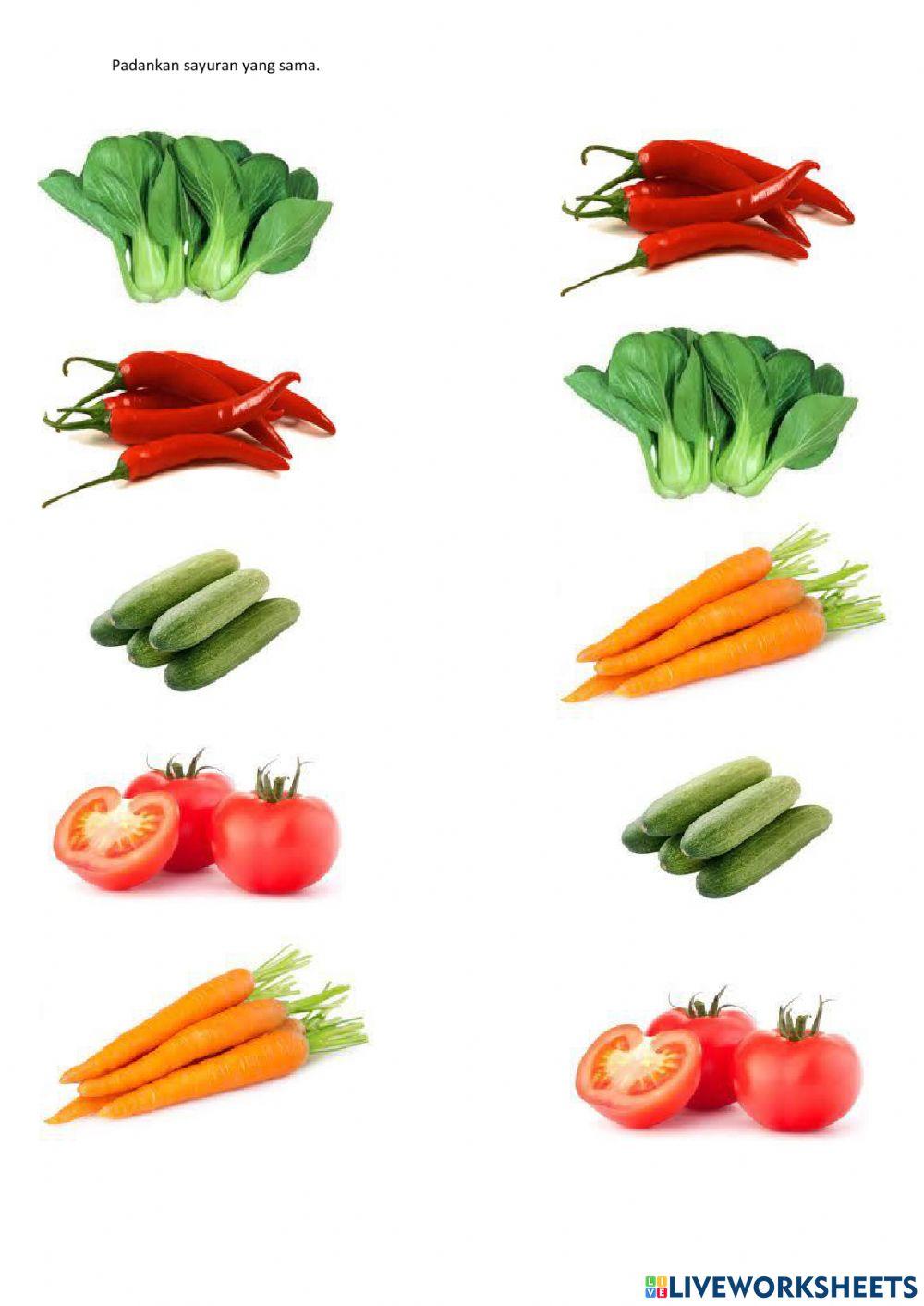 Sayuran online activity | Live Worksheets