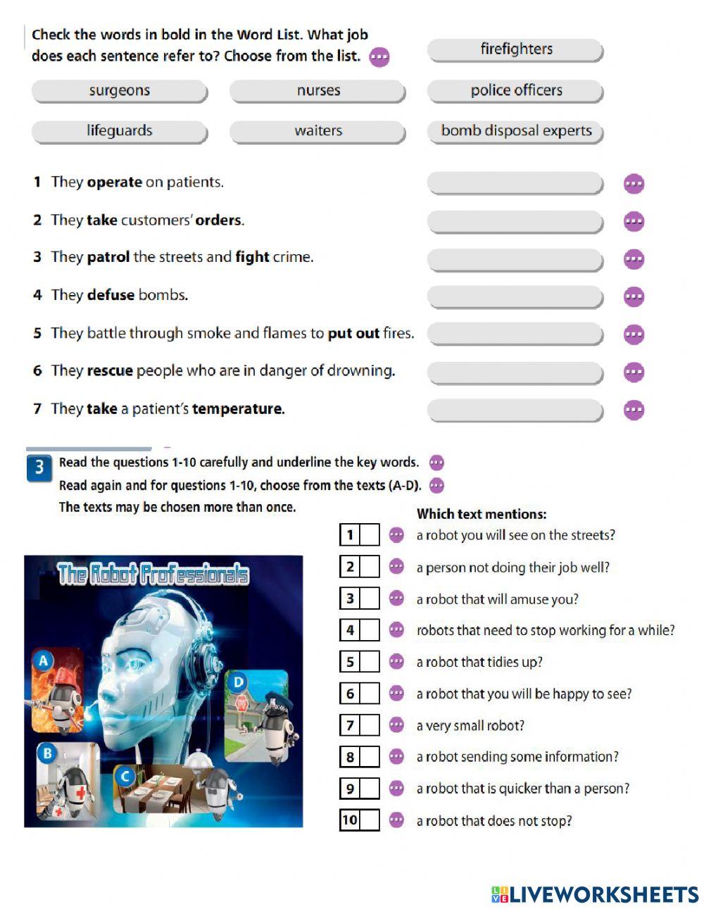 Reading b1 | Free Interactive Worksheets | 1251024