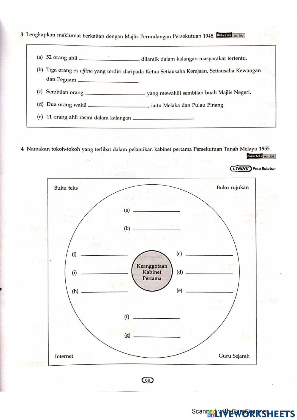Bab 8: pilihan raya worksheet | Live Worksheets