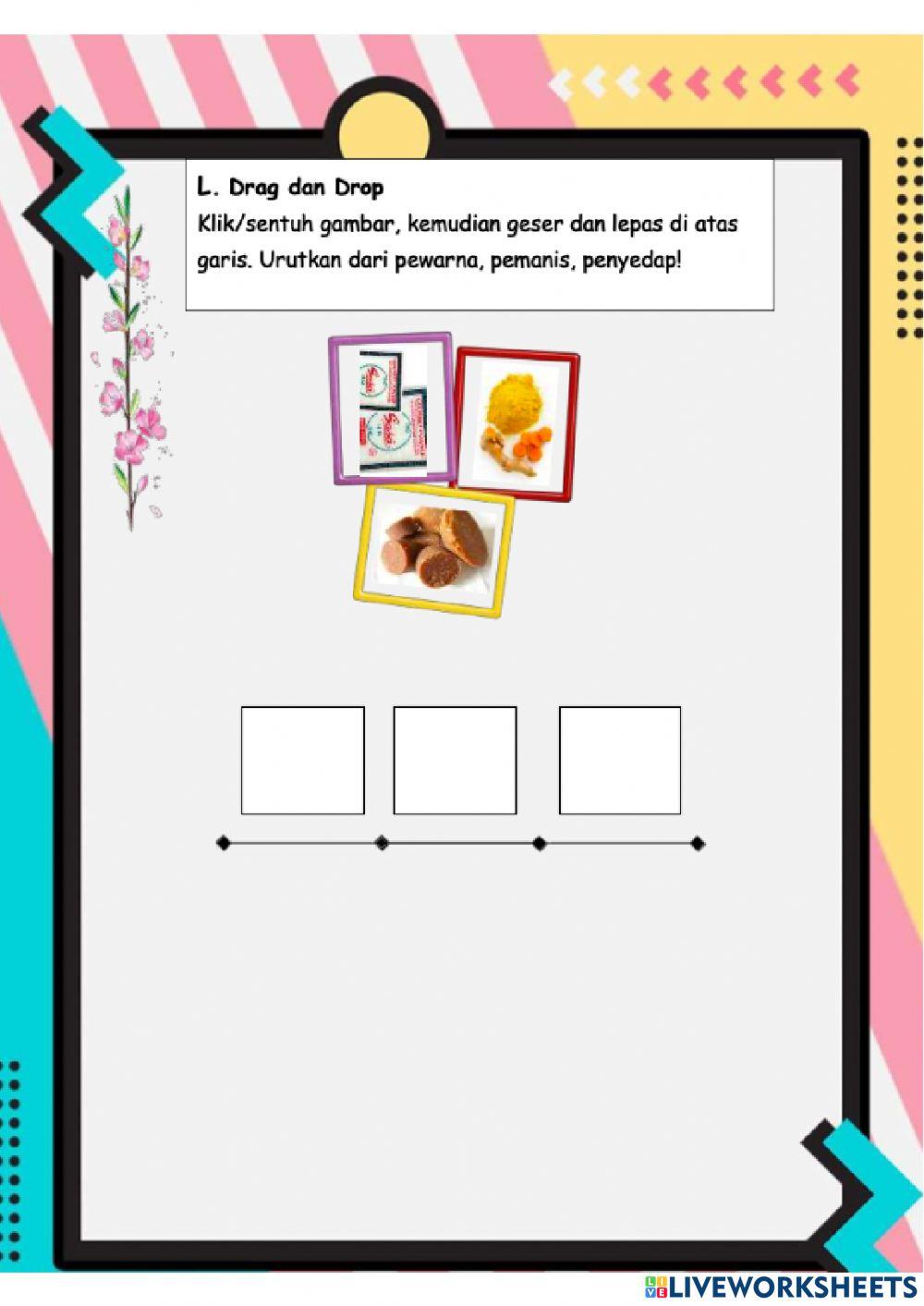 Zat additief remains, pengawet worksheet | Live Worksheets