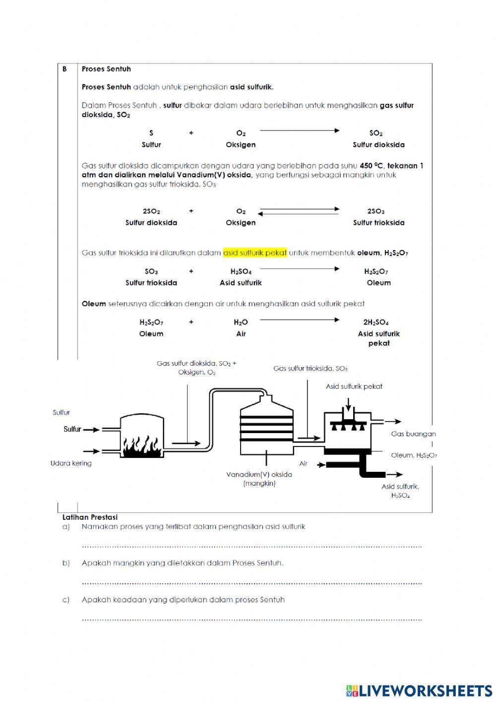PROSES HABER VS PROSES SENTUH online exercise for | Live Worksheets