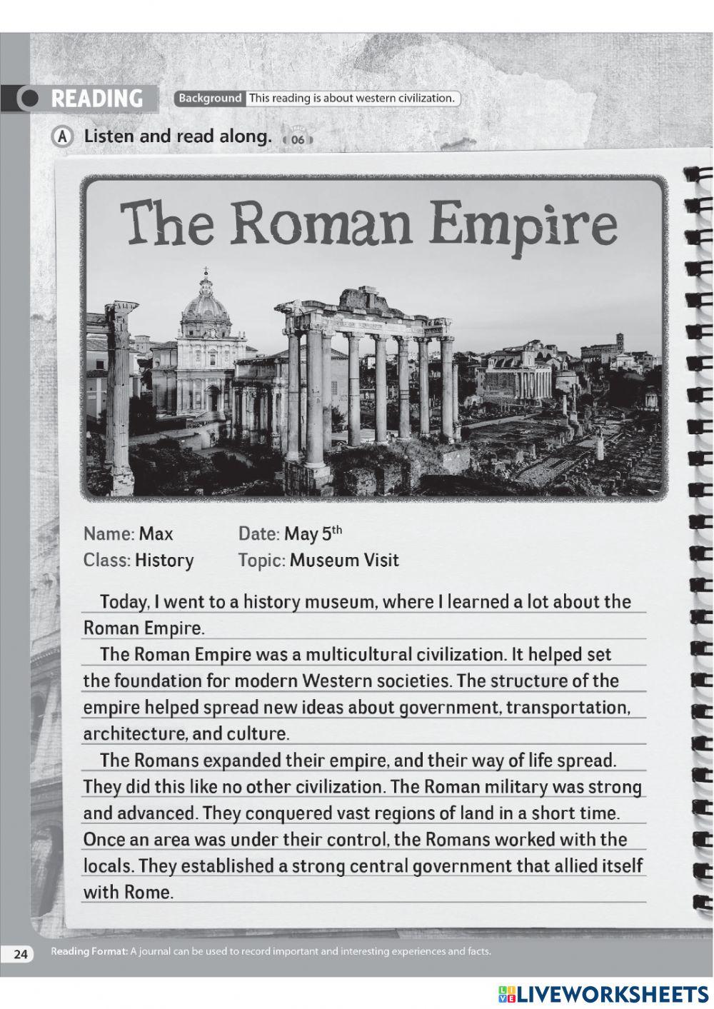 Unit 2: The Rom… | Free Interactive Worksheets | 3352352