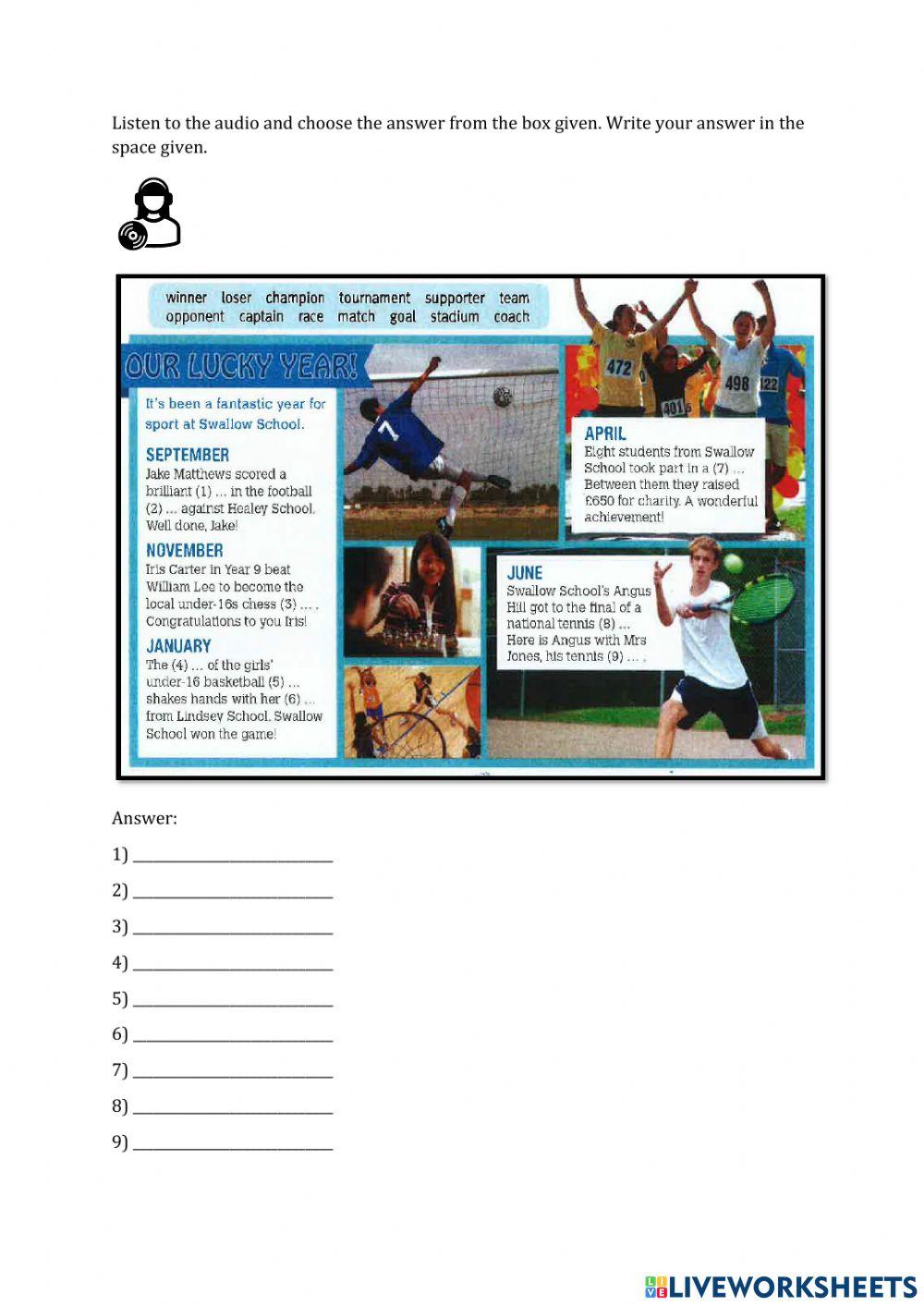 Listening Text worksheet | Live Worksheets