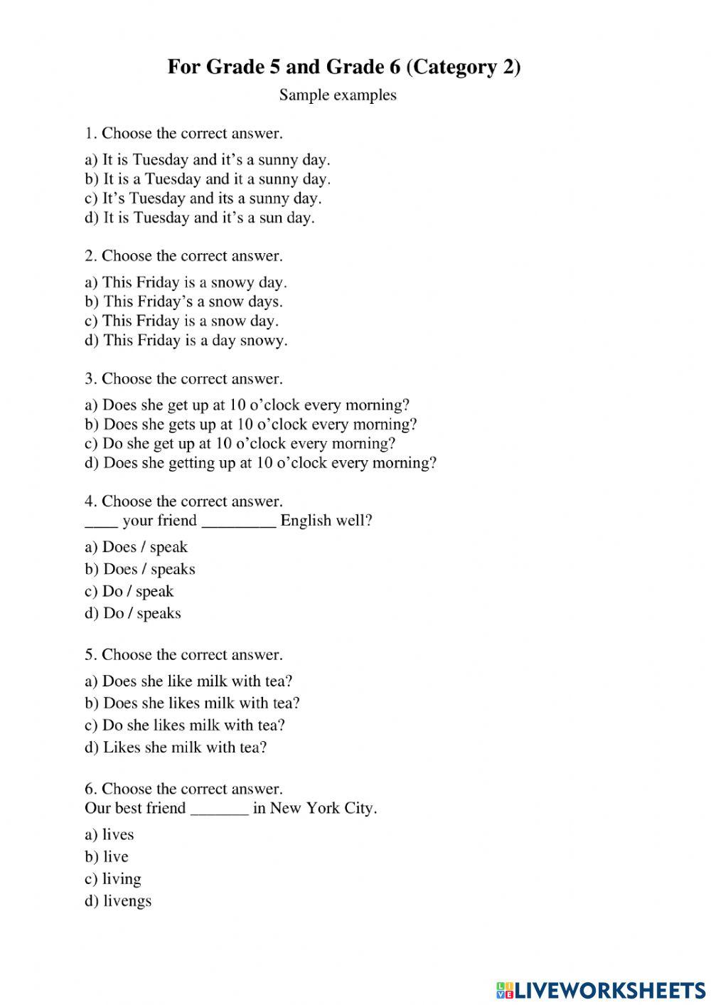 Fiso g5g6 worksheet | Live Worksheets