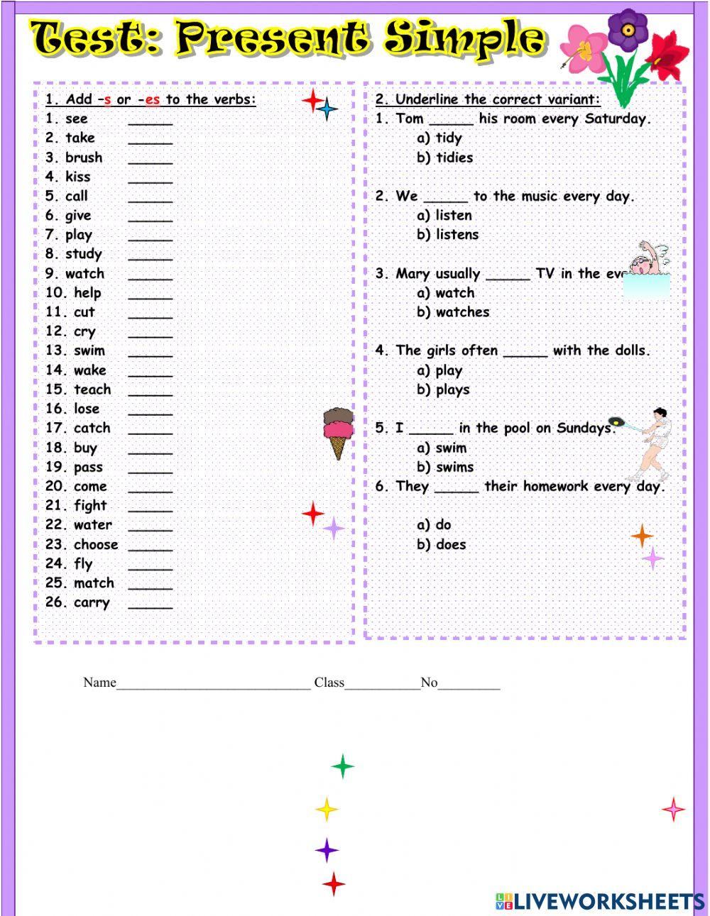 1252729 | Present simple test | honeypiiz