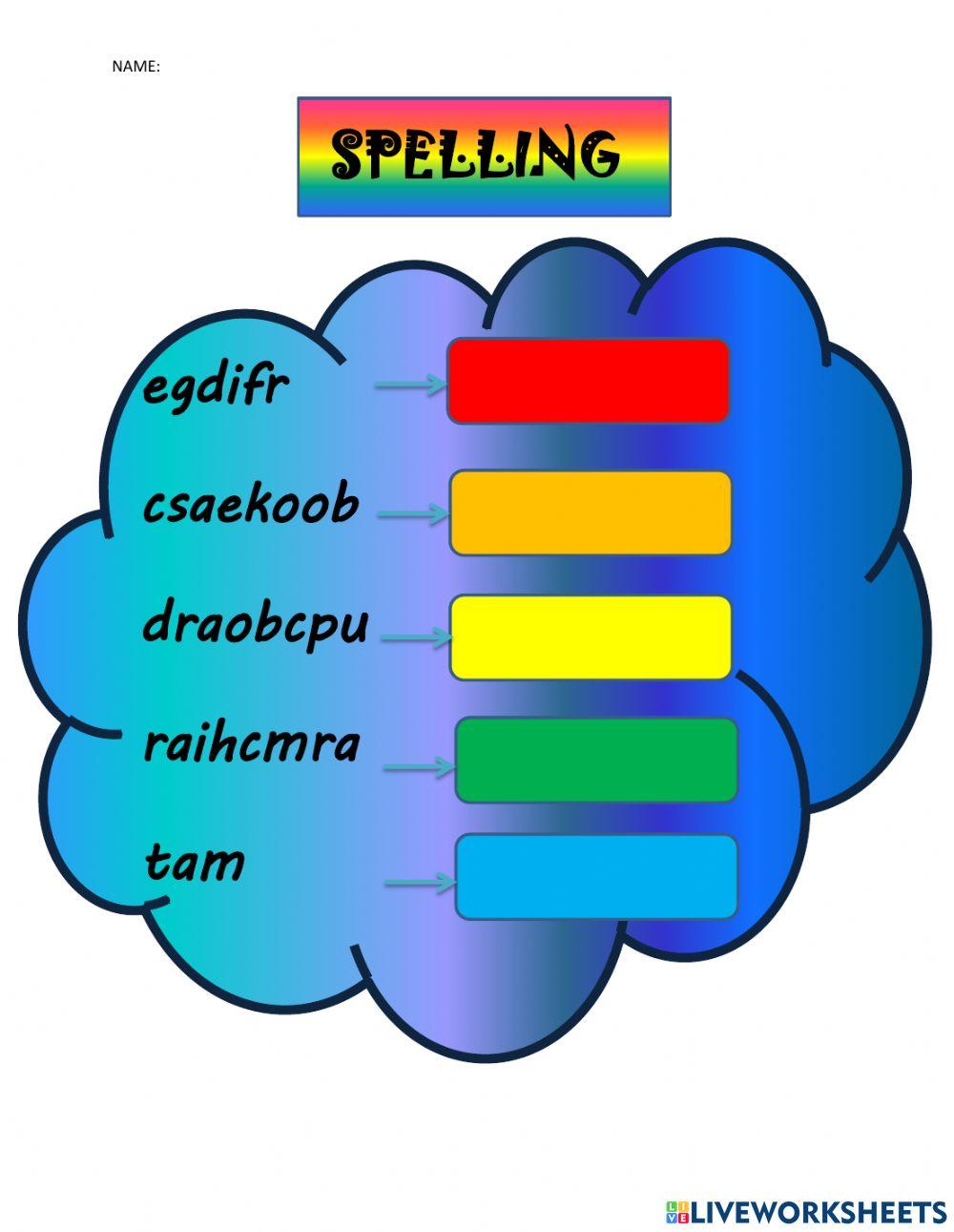 Spelling My New House worksheet | Live Worksheets