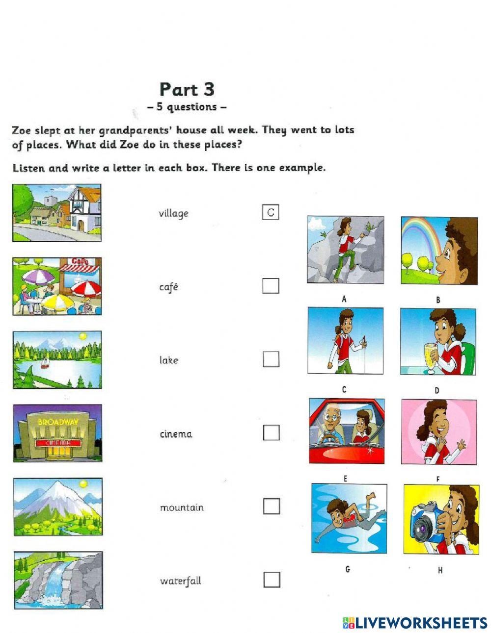 3665445 | Movers 1 listening part 3 test 1,3 | Đỗ Thị Kim