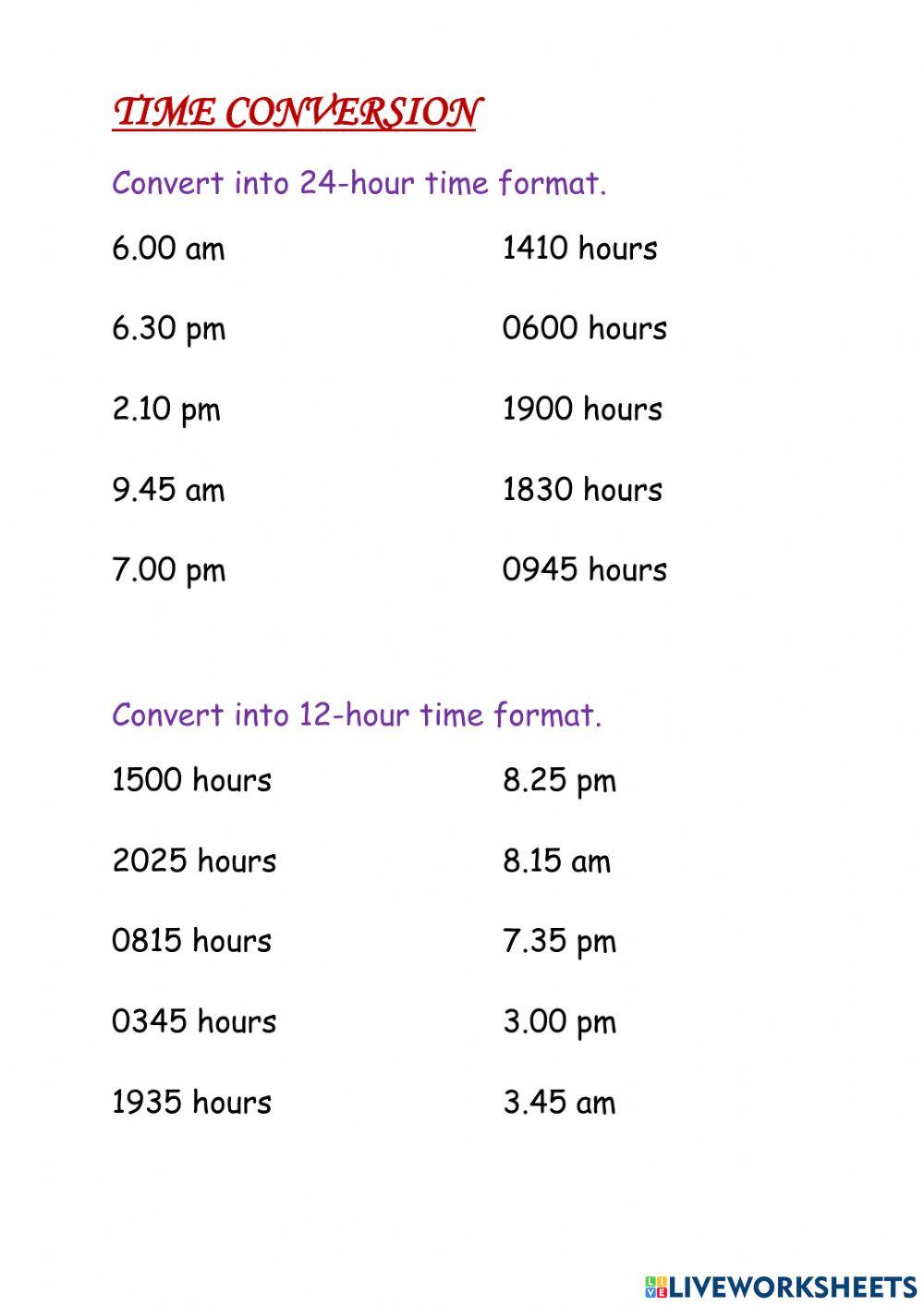 Time Conversion Worksheet Live Worksheets time-conversion-worksheet-live-worksheets