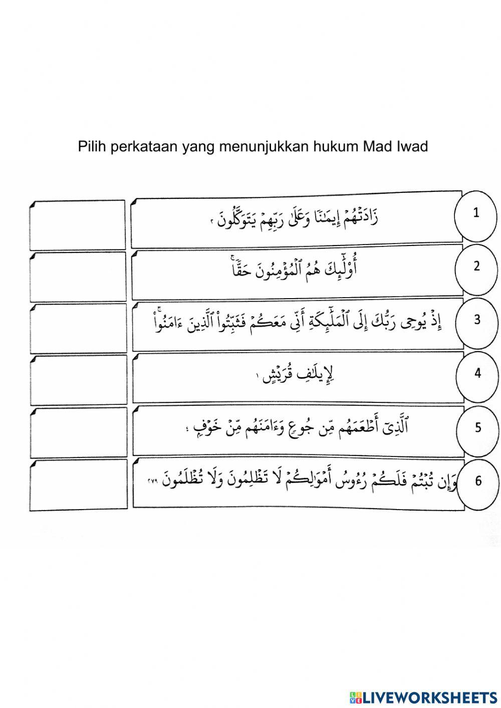 Mad Iwad Dan Mad Badal online exercise for | Live Worksheets