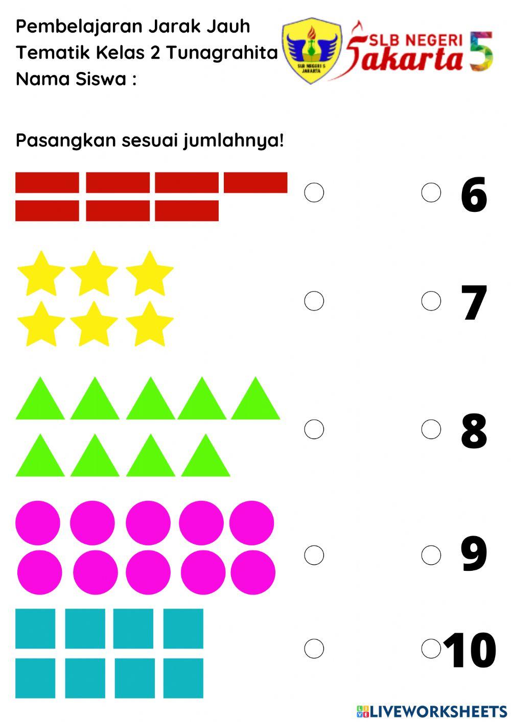 Menghitung bangun datar worksheet | Live Worksheets