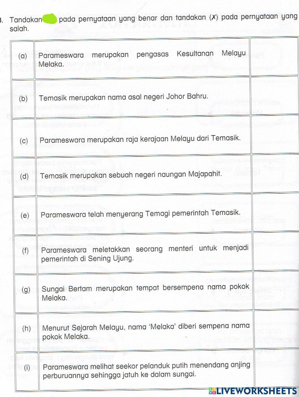 Pengasas kesult… | Free Interactive Worksheets | 1254700