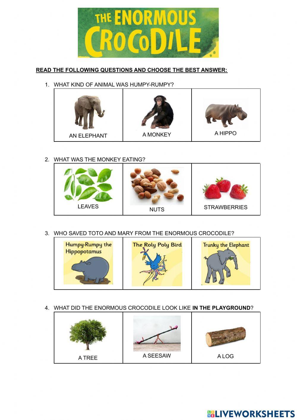 Choose the correct option online pdf worksheet | Live Worksheets