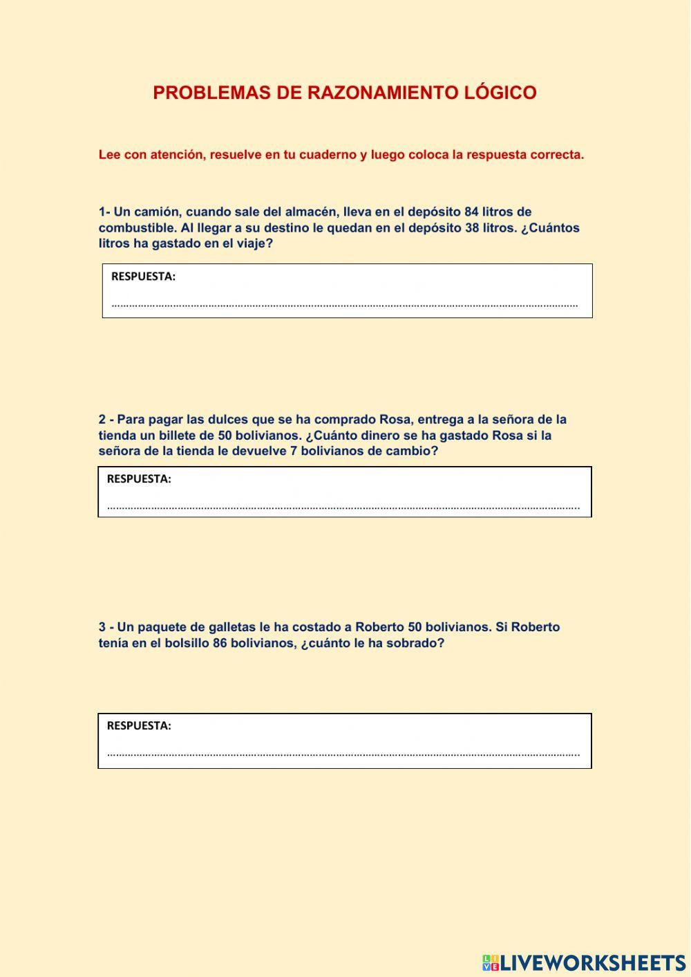 Problemas de razonamiento lógico 1254899 | PABLOALCANTARA
