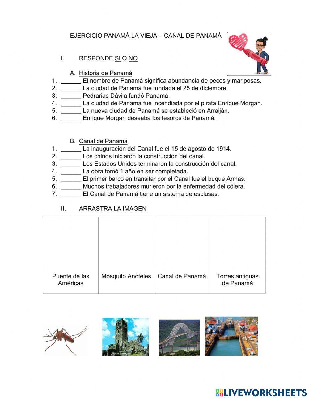 Ejercicio Panam… | Free Interactive Worksheets | 1255001