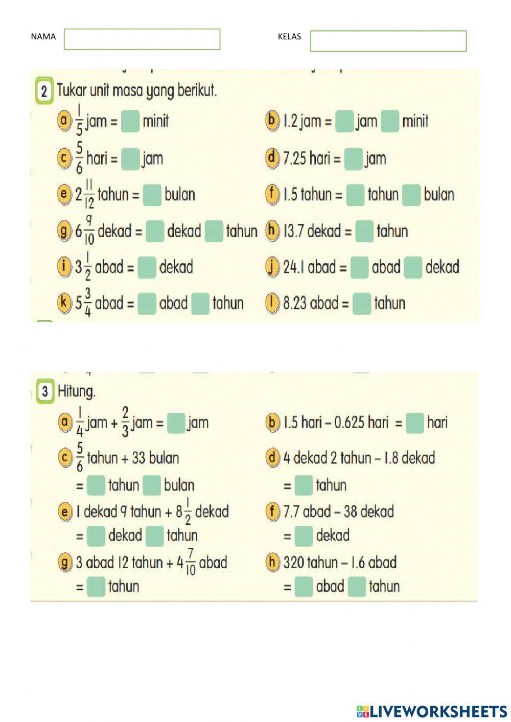 Matematik online exercise for Grade5 | Live Worksheets