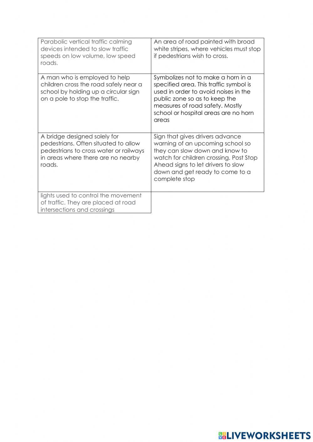Unit 10 Be Aware, Take Care activity | Live Worksheets