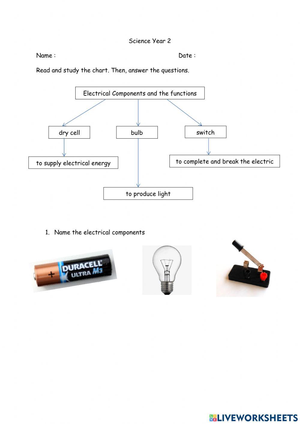 Electrical component Year 2 Science 3668096 | dorinlingoh