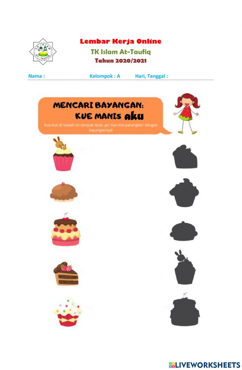 Mencocokan Bayangan interactive worksheet | Live Worksheets