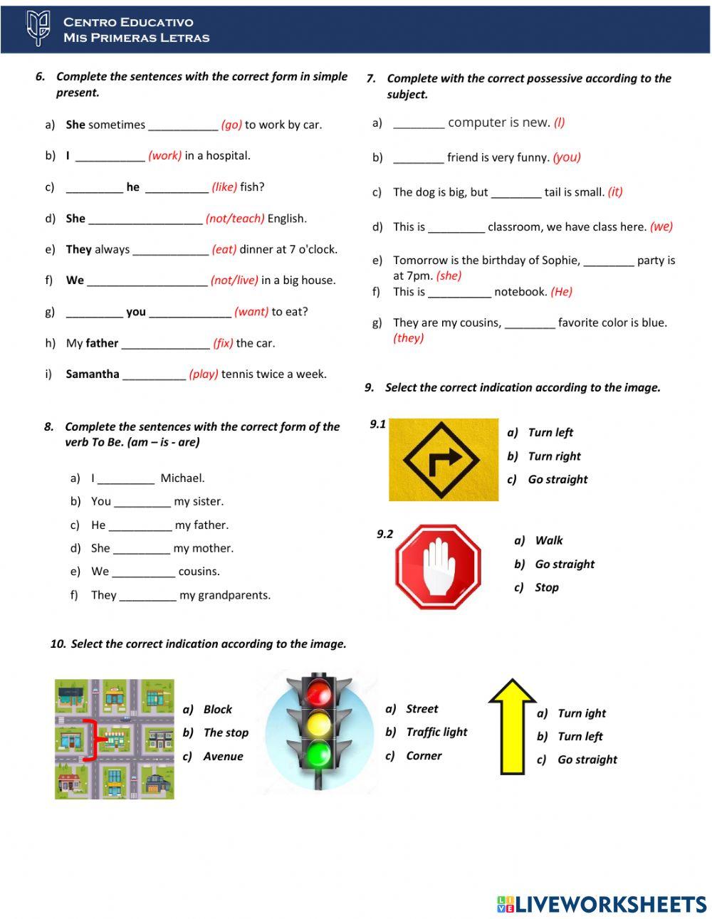 English exam- 5th worksheet | Live Worksheets