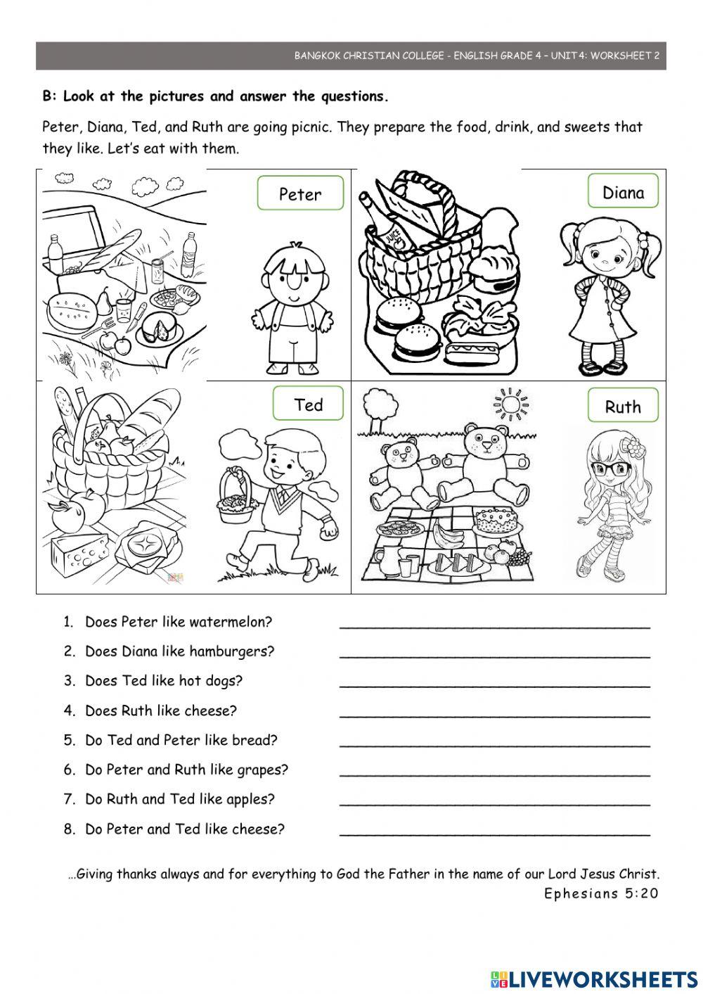 Unit 4 worksheet 2 interactive worksheet | Live Worksheets