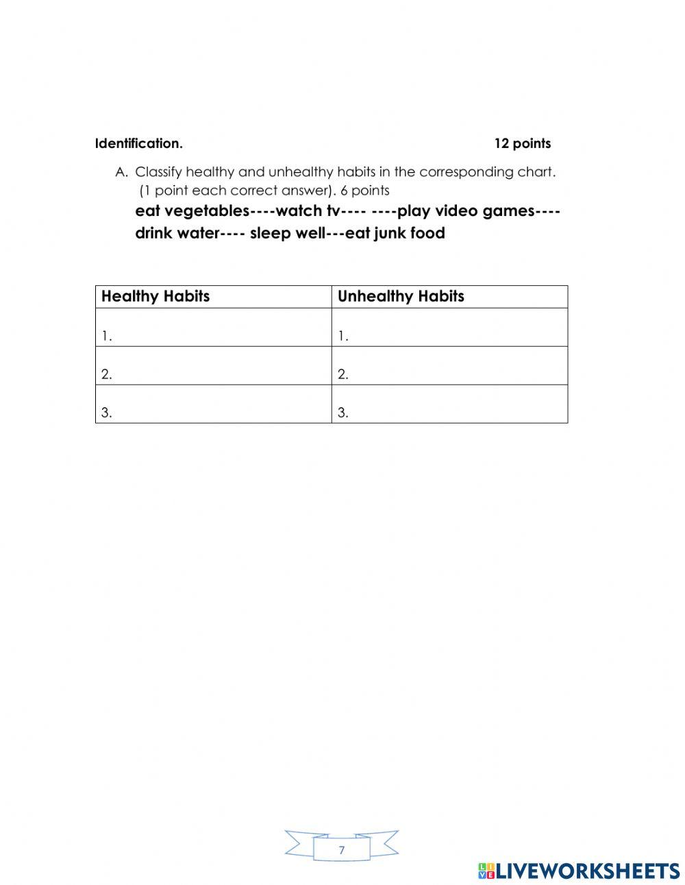Science online exercise for Segundo | Live Worksheets