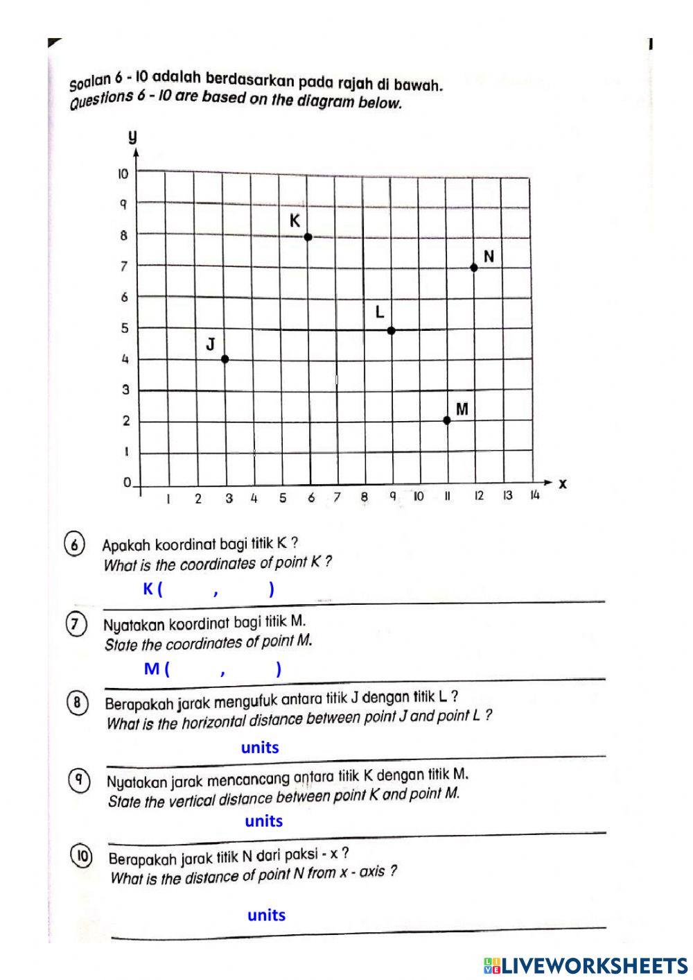MATHS YEAR 5- COORDINATES 5124652 | s_izwanie | Live