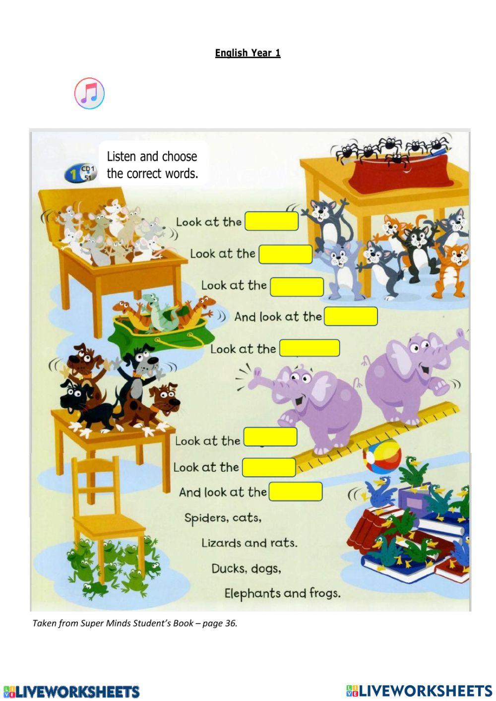 Year 1 Student's book page 36 worksheet | Live Worksheets