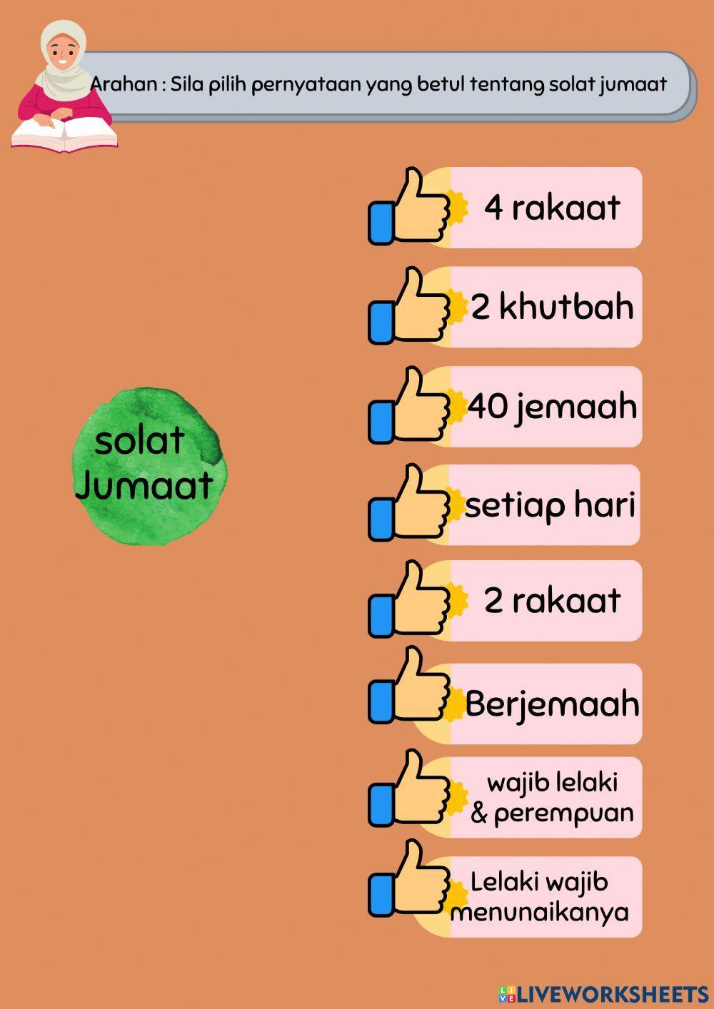 Solat jumaat 1257496 | abdulmubin | LiveWorksheets