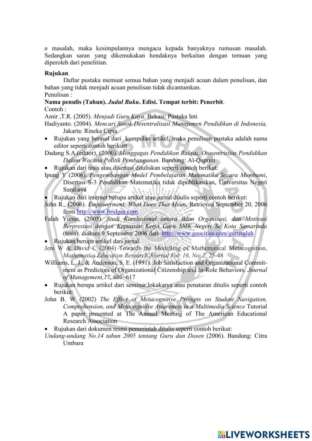 Kelas 6 1257802 | SitiIlmiyah94 | Live Worksheets