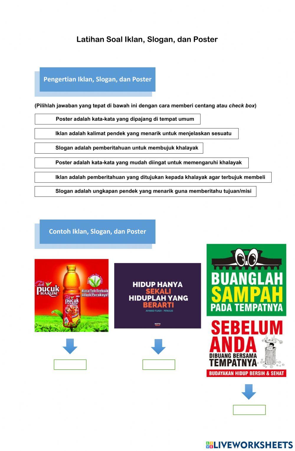1258564 | Latihan Soal Iklan Slogan Poster | Fajrin Ilham