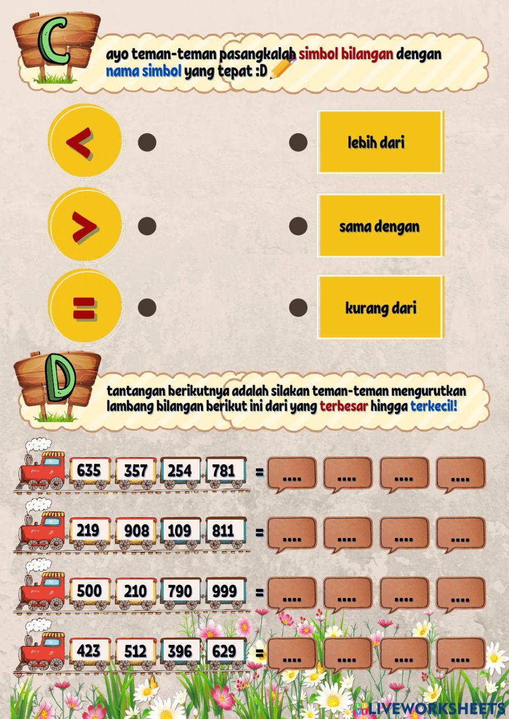 PH Bilangan Cacah worksheet | Live Worksheets