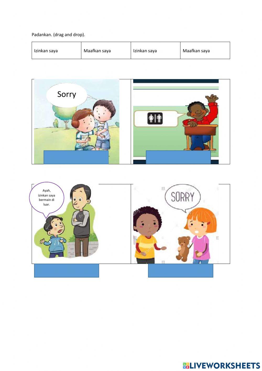 Pendidikan moral tahun 1 ppki interactive worksheet | Live Worksheets