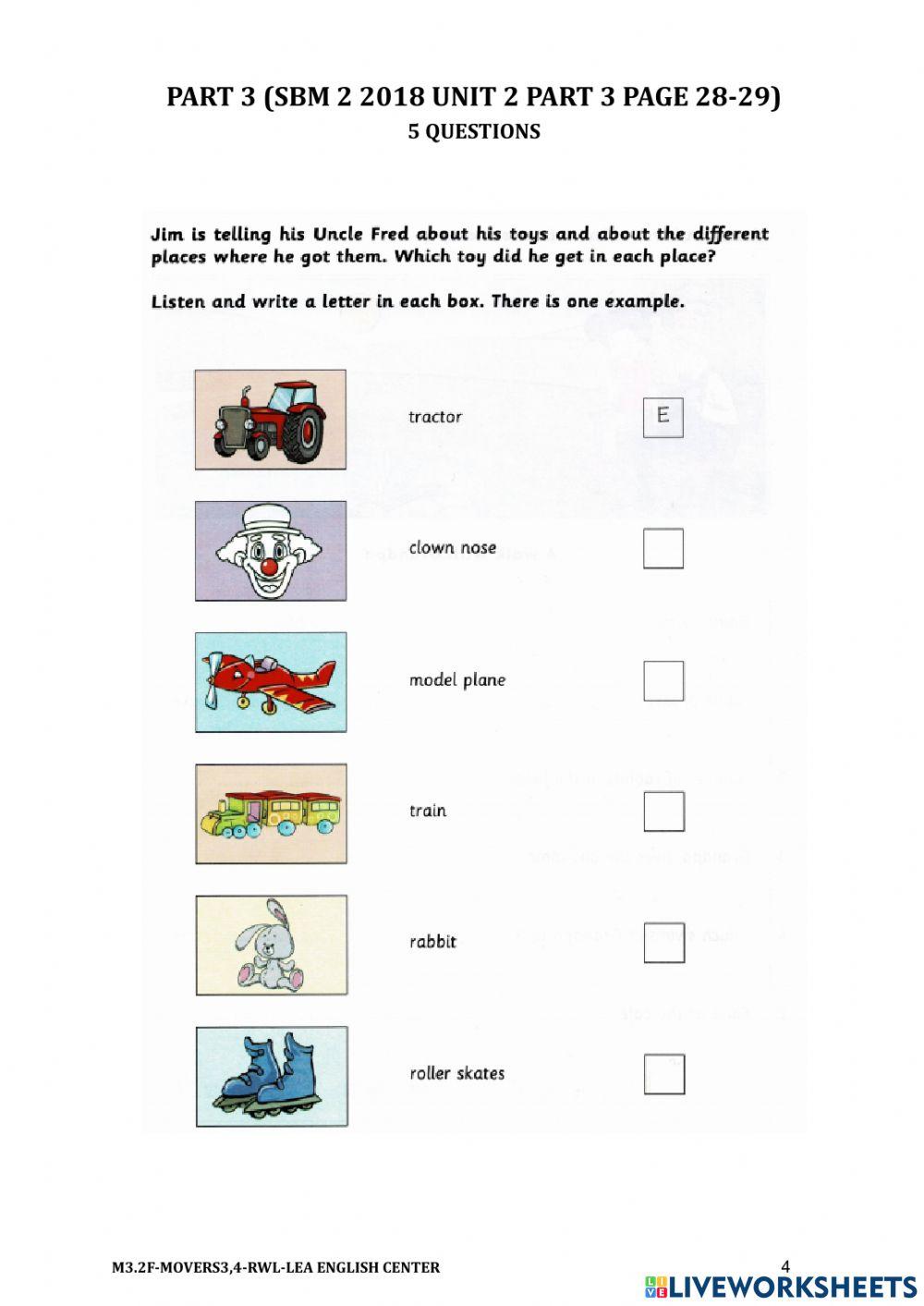 M3.2F LISTENING - CHUẨN - UPDATE 21-08-2021 online exercise for | Live ...