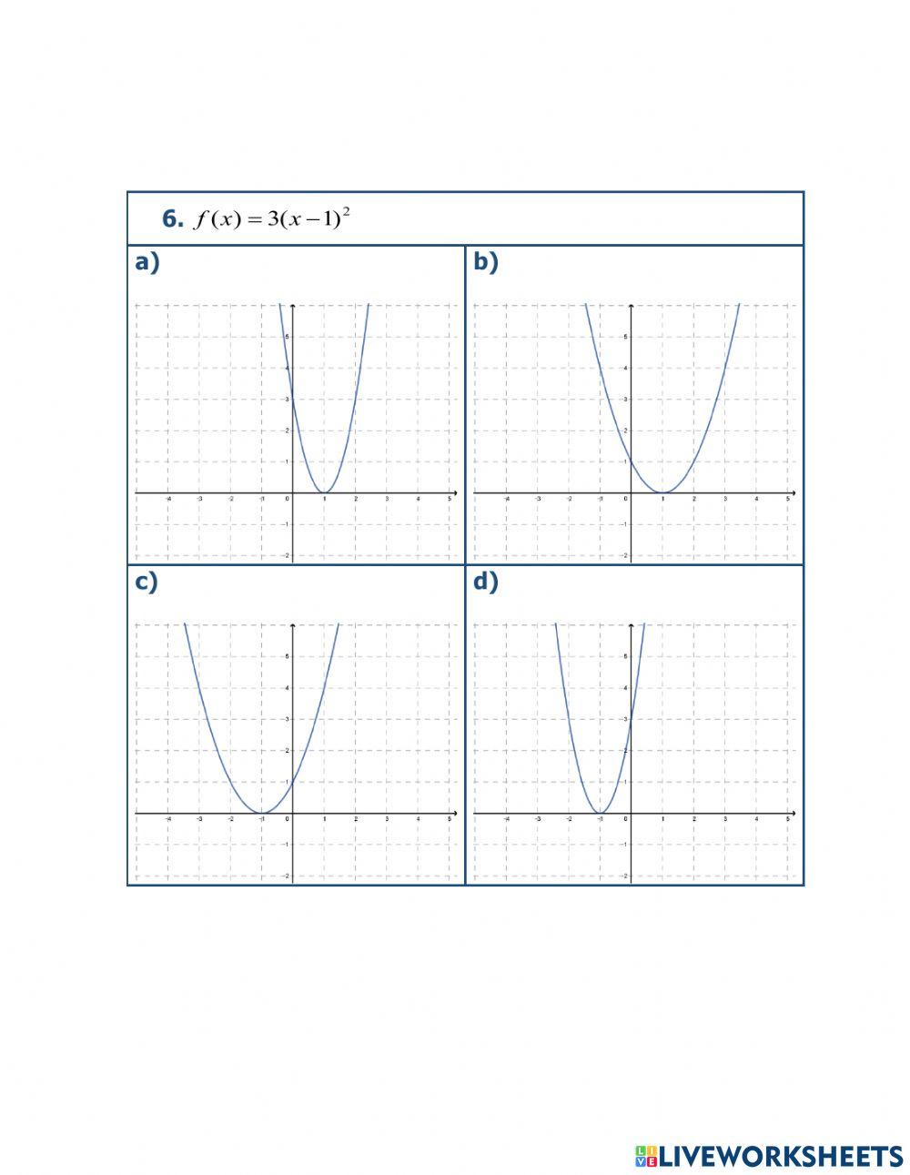 Parabola con mo… | Free Interactive Worksheets | 5125402