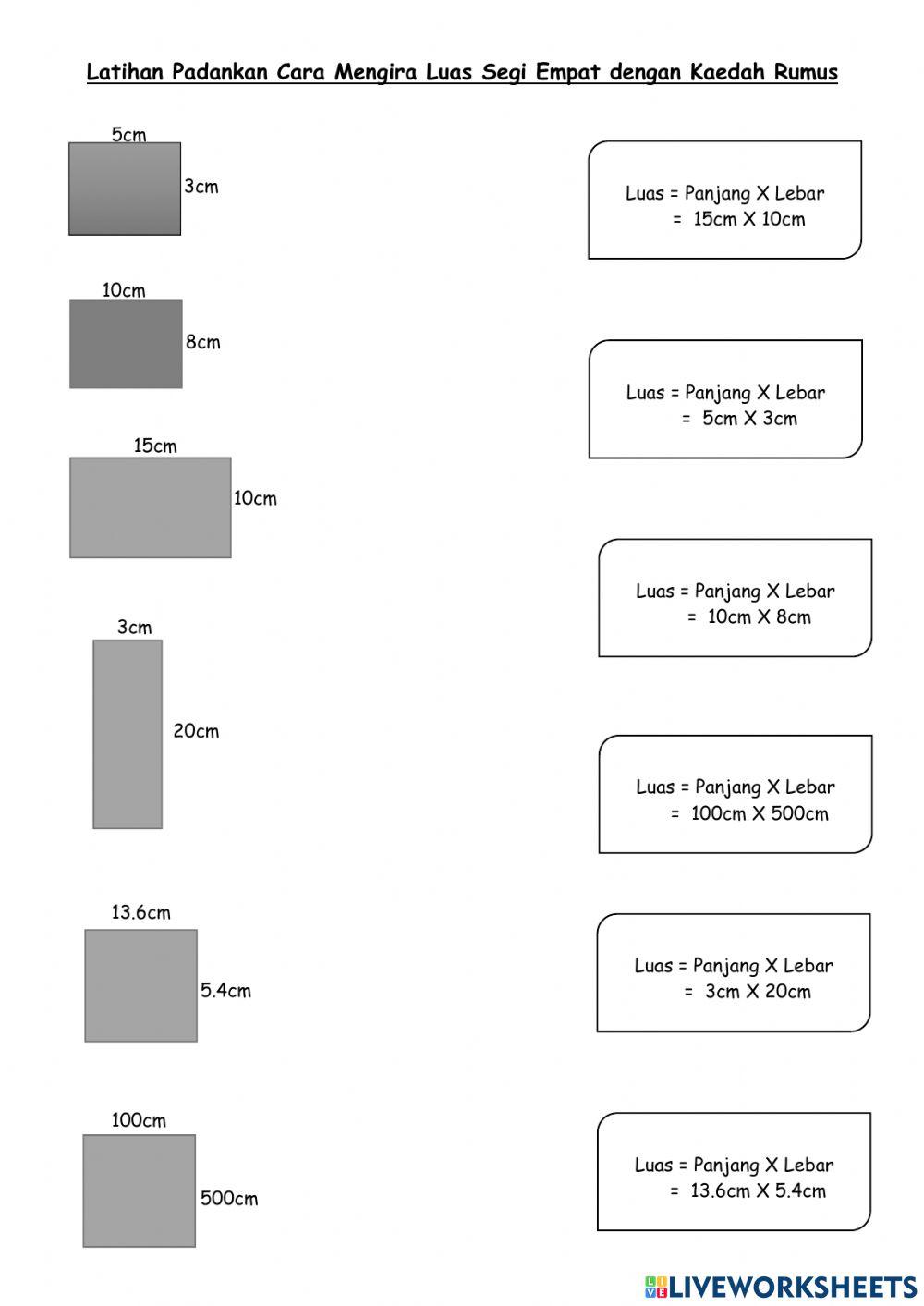 Cara Mengira Luas Segi Empat 1259744 | MUHAMMAD ASRAF BIN