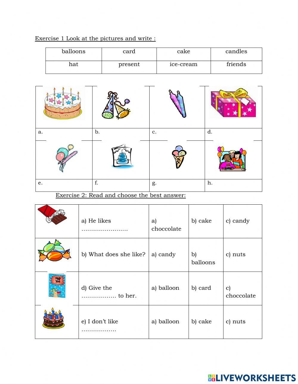 Present online practice | Live Worksheets