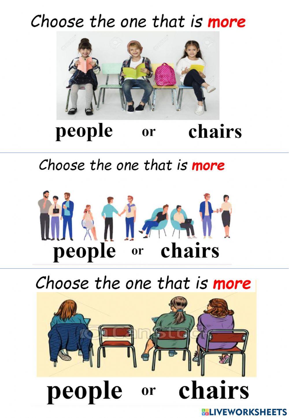 One to one correspondence- P2 worksheet | Live Worksheets