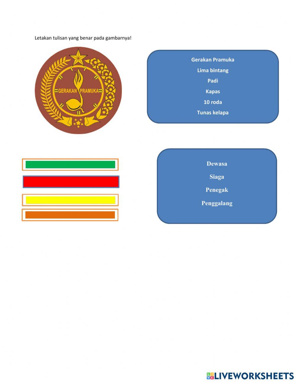 Pramuka activity | Live Worksheets
