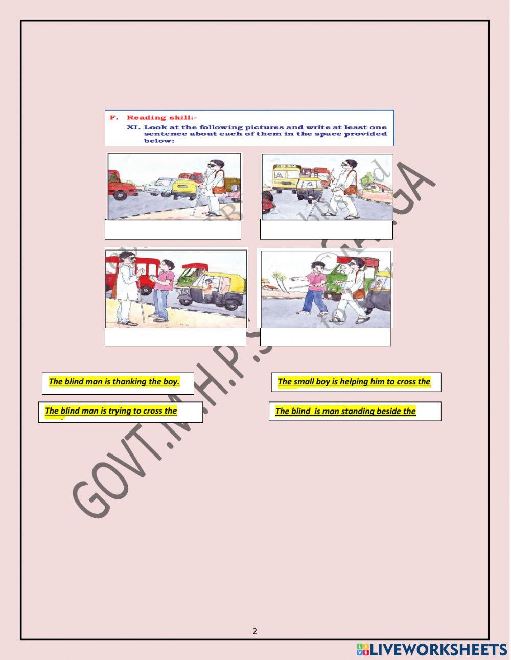 LOOK AT THE PICTURES AND DO IT AS DIRECTED worksheet | Live Worksheets