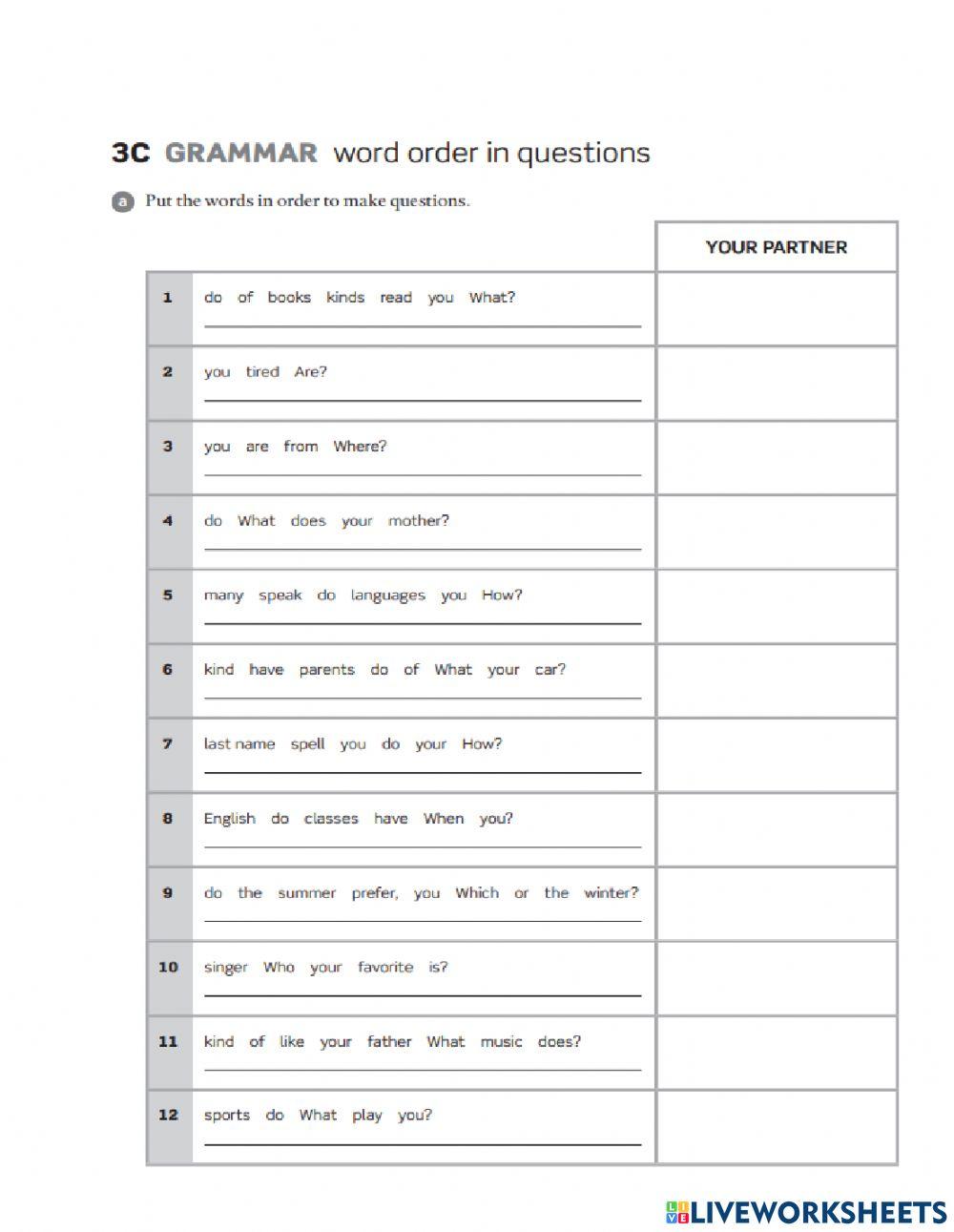 PREINT1 - 3CG -… | Free Interactive Worksheets | 5125884