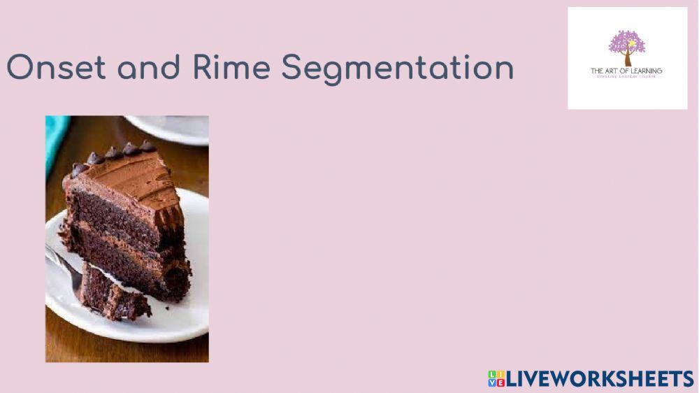 Onset rime and segmentation worksheet | Live Worksheets