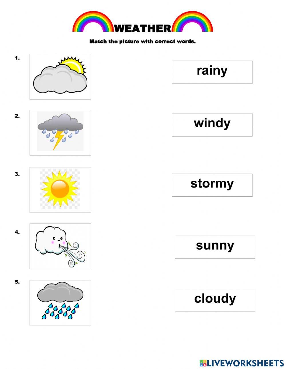 Weather 1261903 | lizabelle | LiveWorksheets