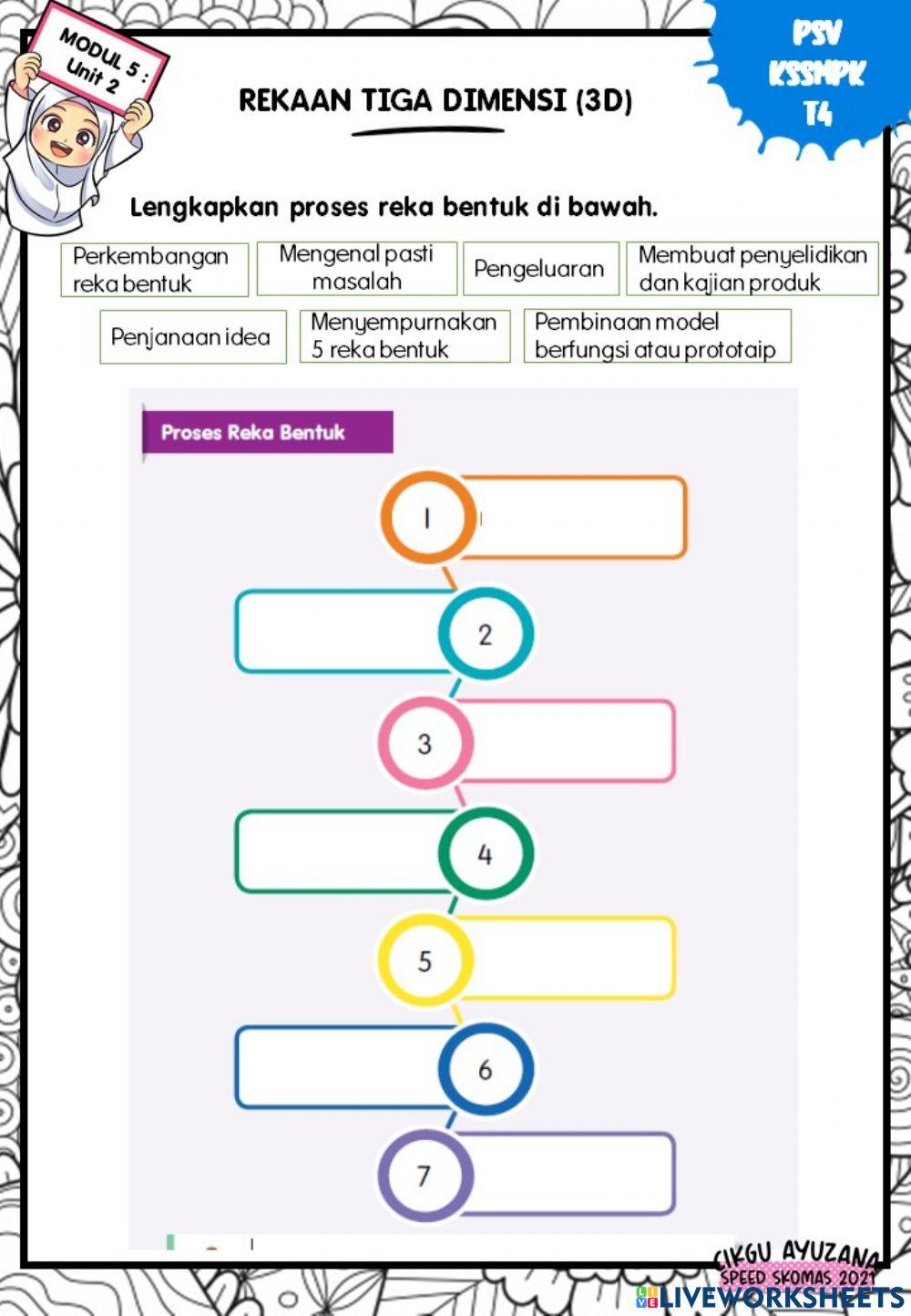 Proses reka bentuk 1262842 | ayuzana | Live Worksheets