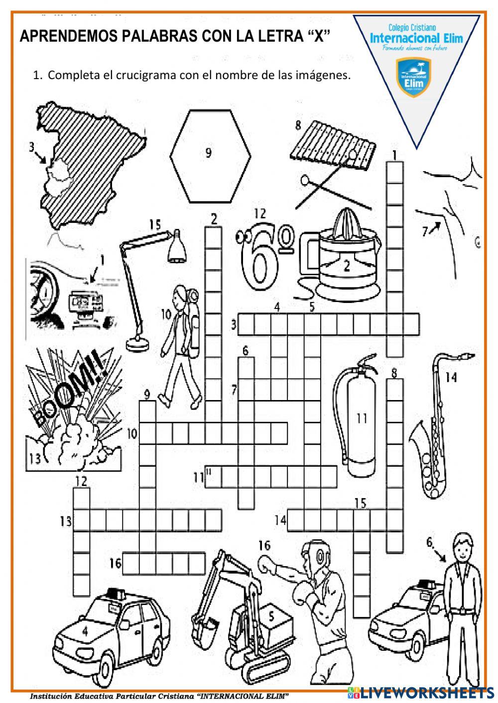 Letra x | Free Interactive Worksheets | 1263203