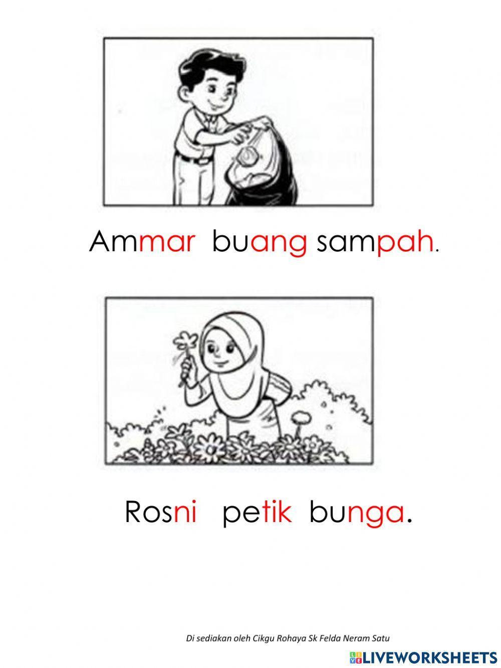 Bacaan online activity | Live Worksheets