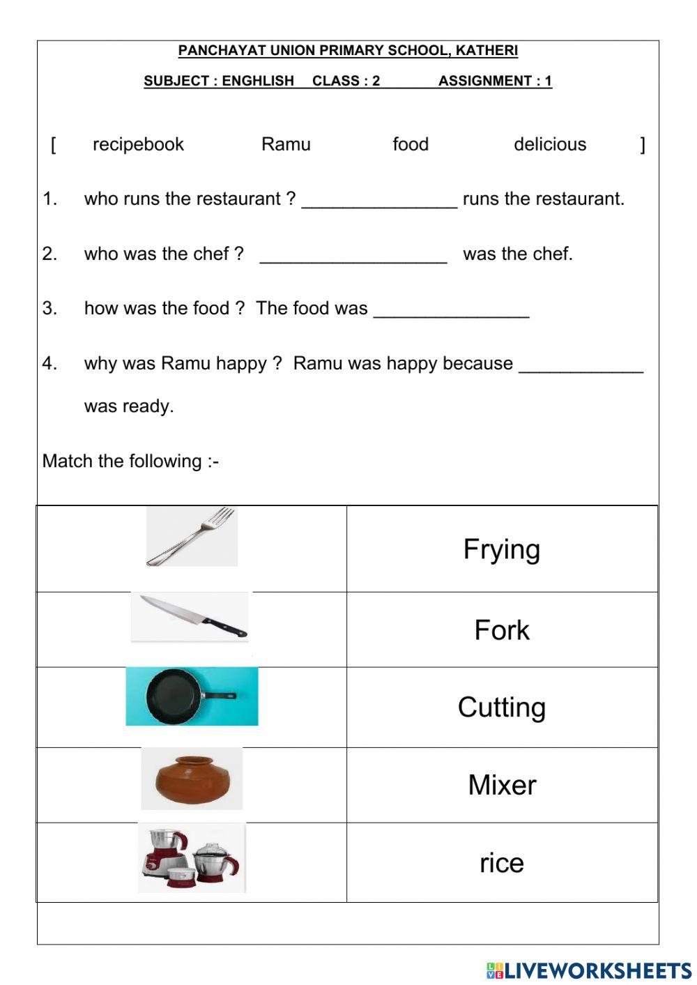English online exercise for grade 3 | Live Worksheets