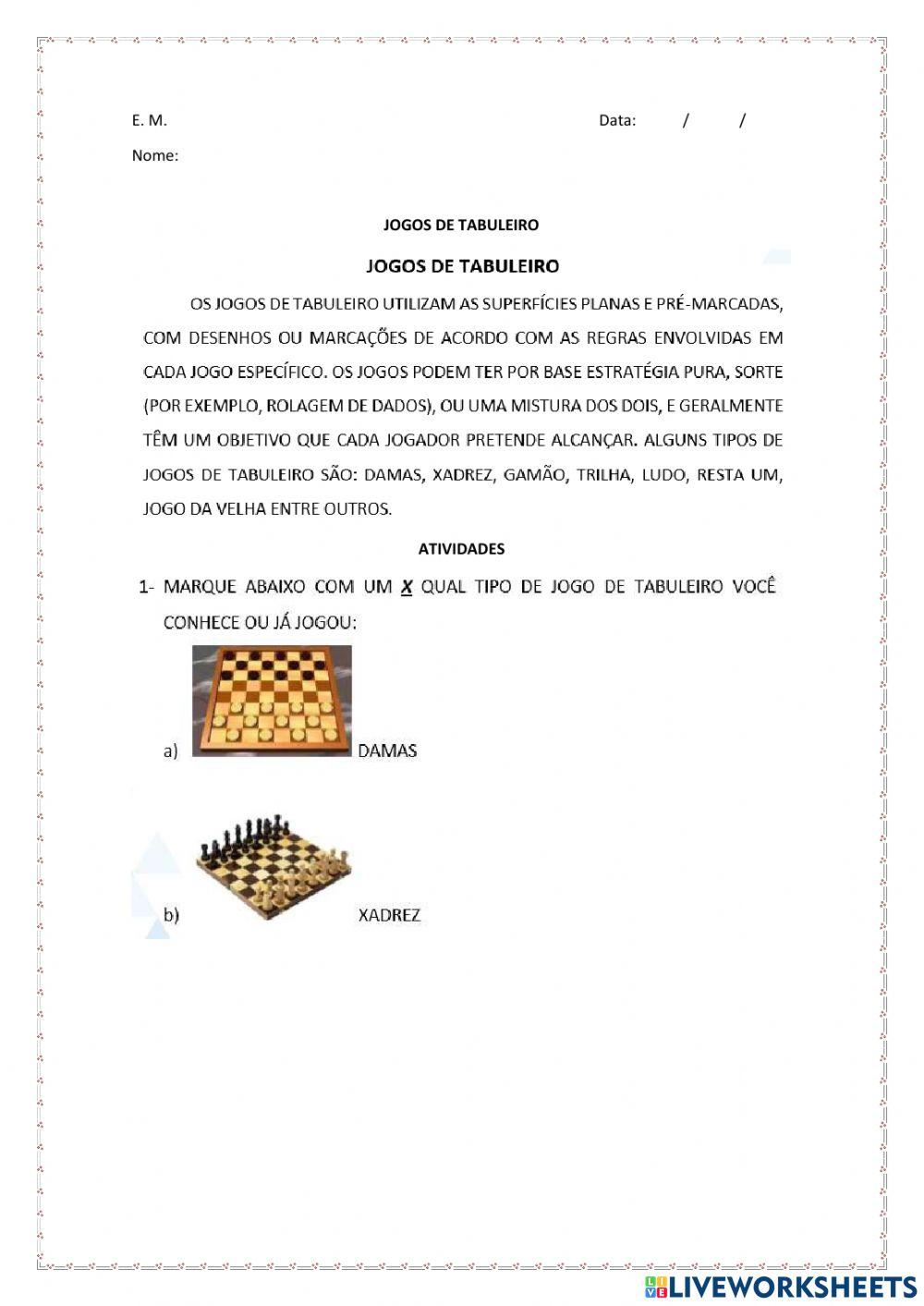 Tipos De Jogos De Tabuleiro, Descubra as vantagens de apostar no ...