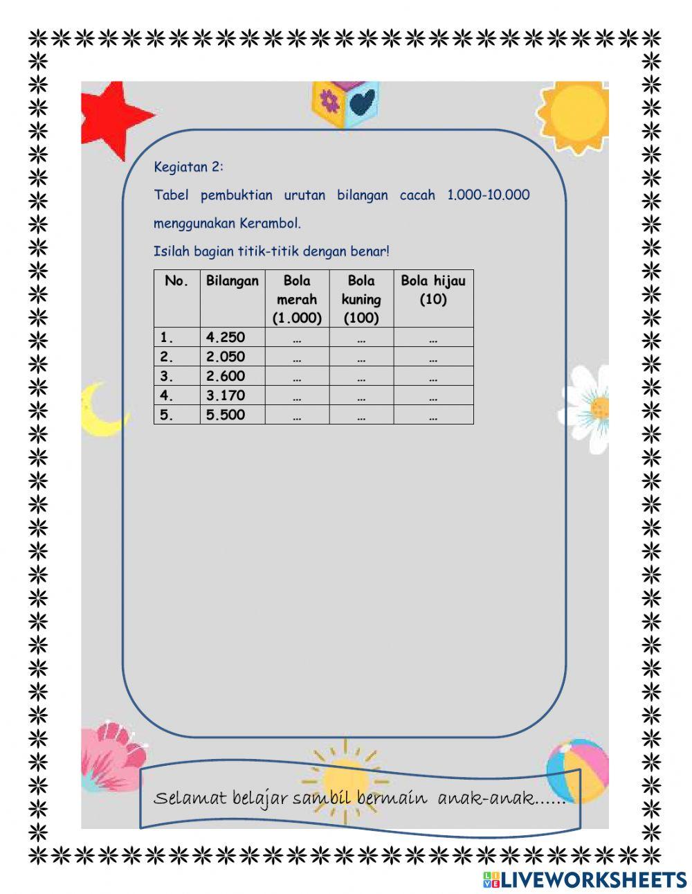 Lkpd matematika interactive worksheet | Live Worksheets
