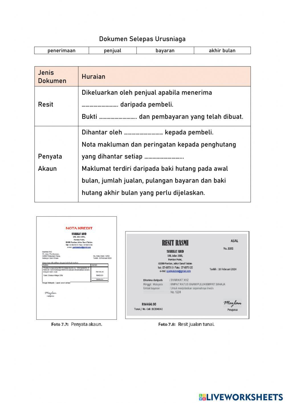 Tugasan Landskap worksheet for T5 | Live Worksheets