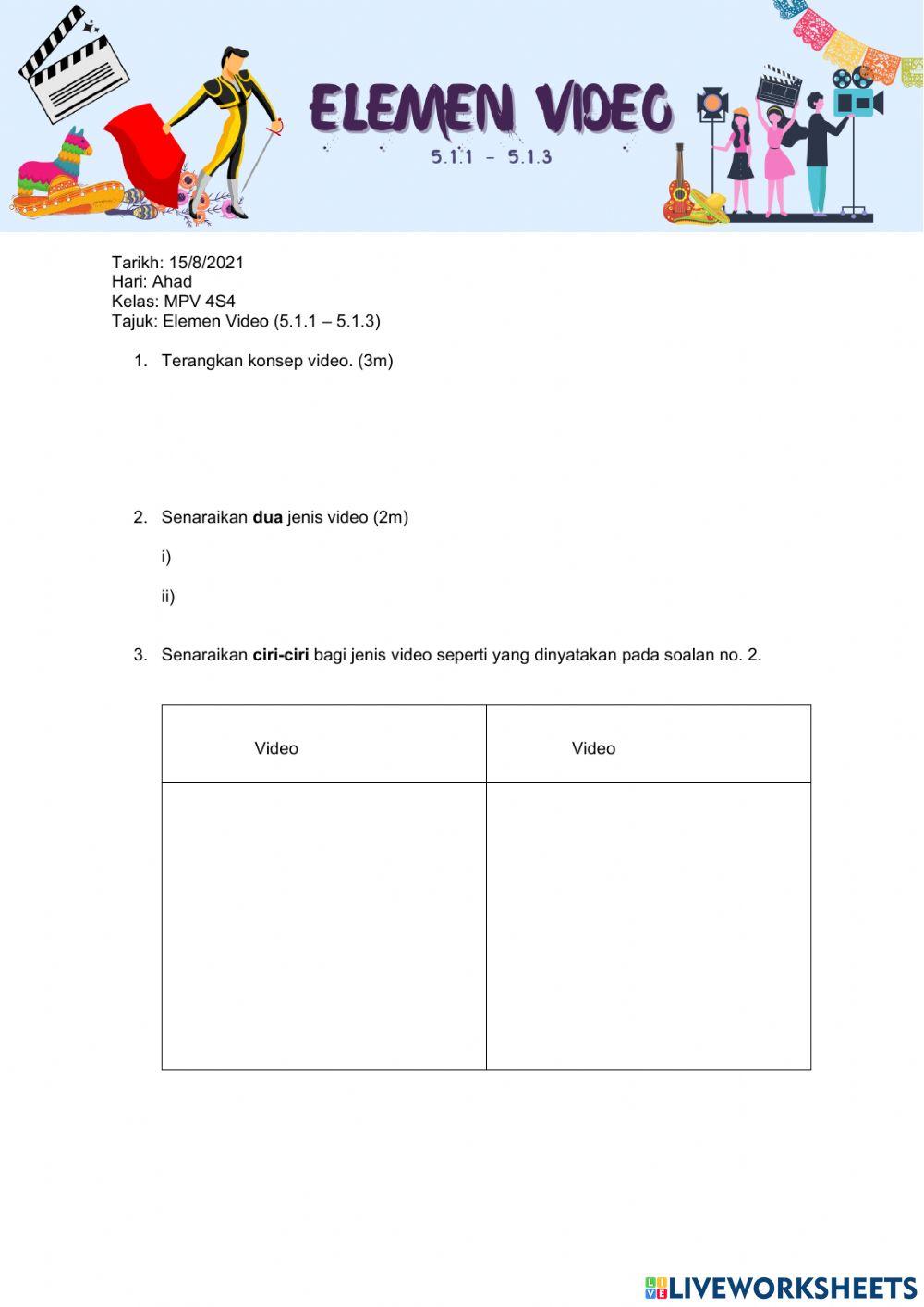 Elemen Video 5.1.1 - 5.1.3 1263965 | Nurasilah binti